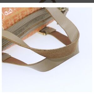Fendi | Bags | Vintage Fendi Zucchino Canvas Hand Bag Orange Coated ...